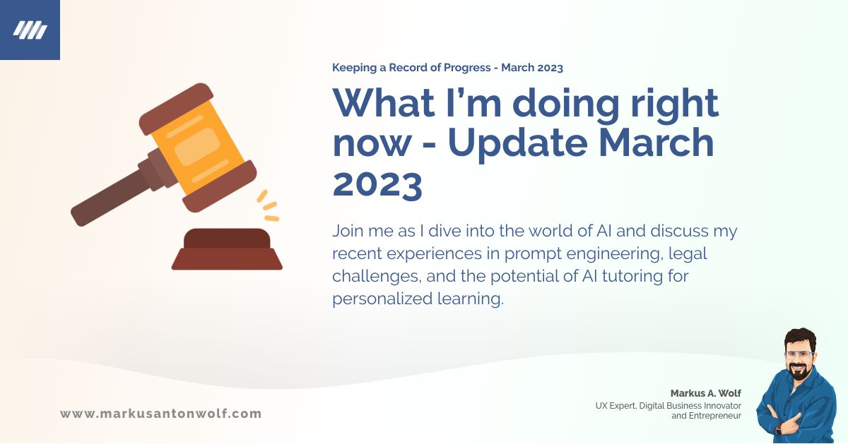 Keeping a Record of Progress - March 2023 - Articles | Markus A. Wolf